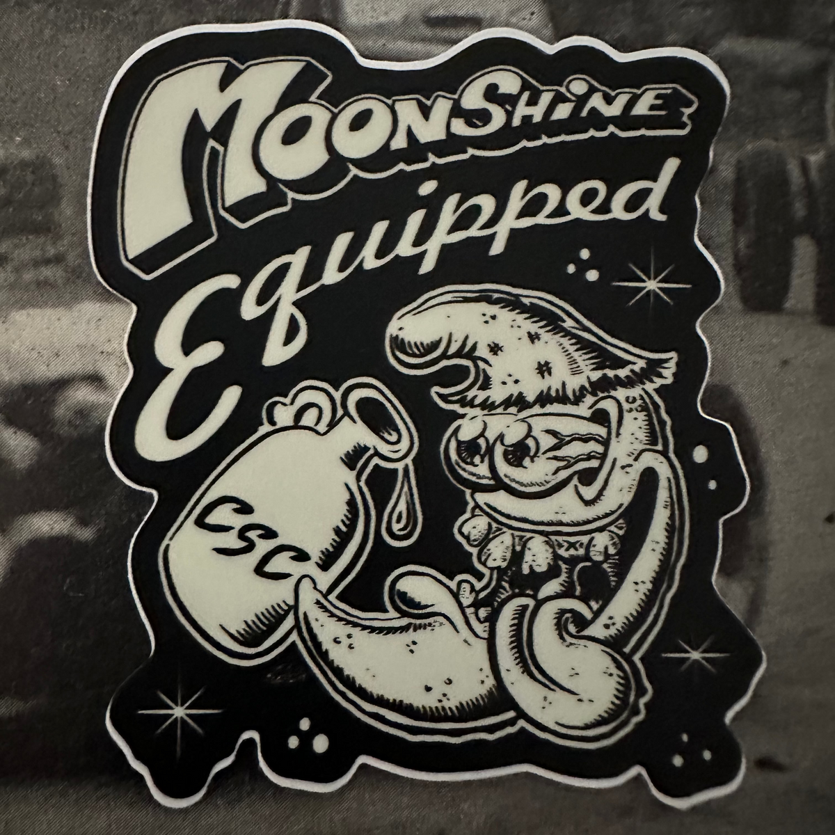 Moonshine Equipped Sticker
